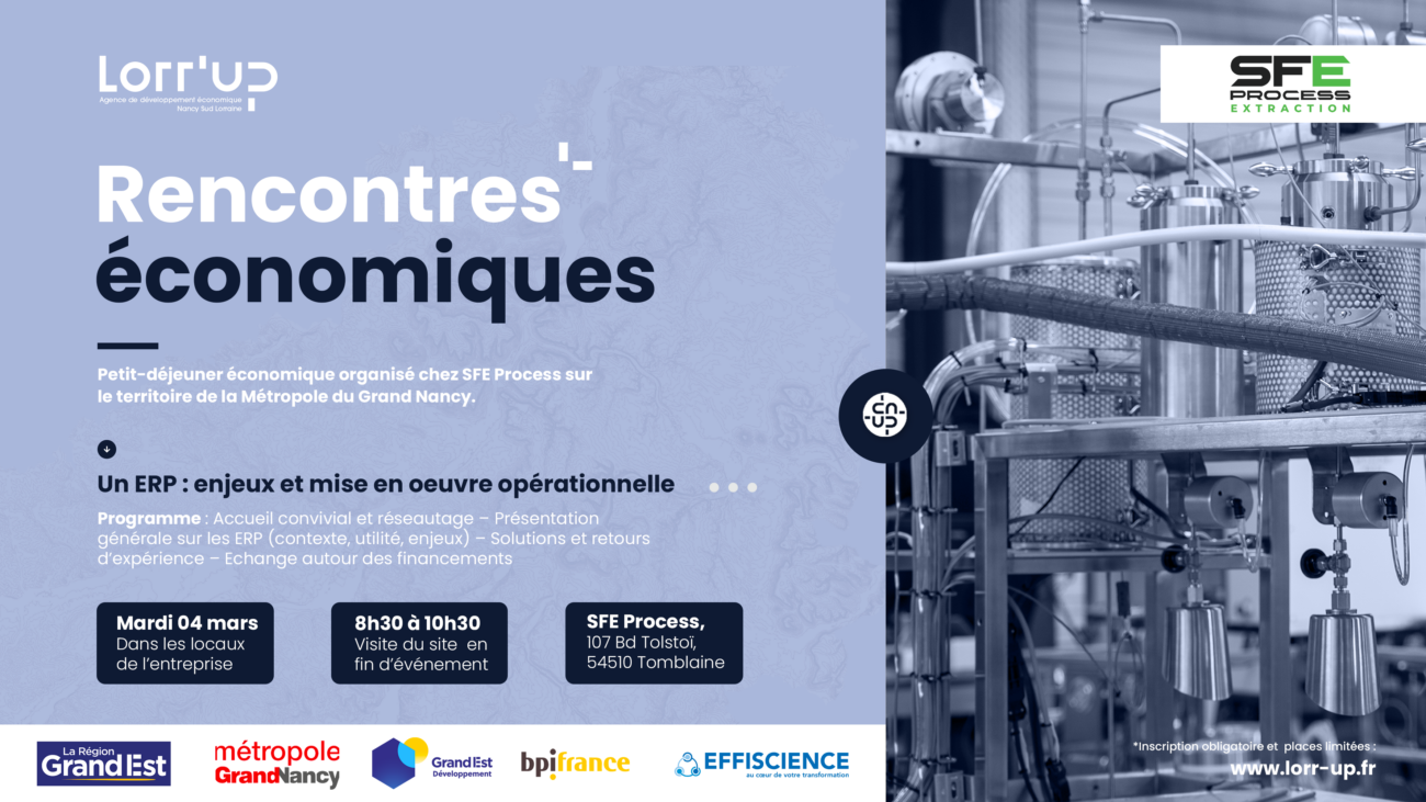 Un ERP : Enjeux et mise en oeuvre opérationnelle - chez SFE PROCESS - Lorr'Up